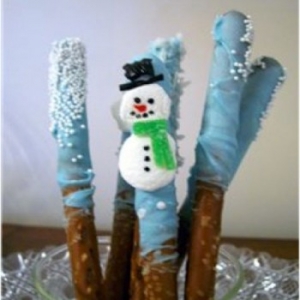 Snowman Pretzel Rods - Snyder's of Hanover